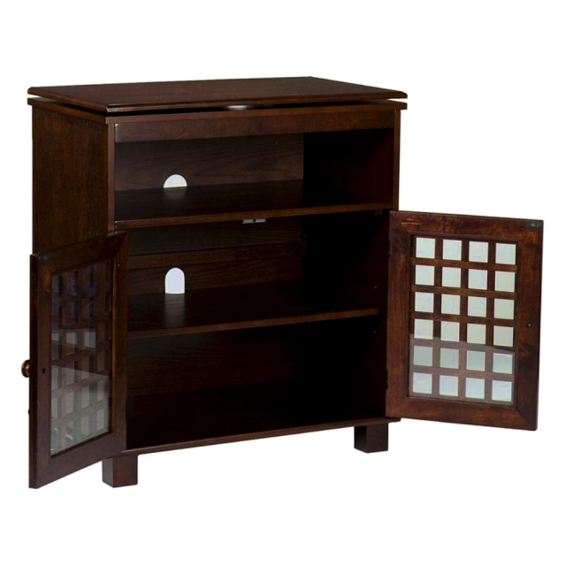 Mission Craftsman Swivel Top Espresso TV Stand
