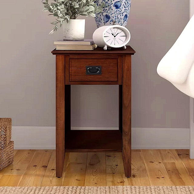Oak Hardwood Mission Style Side Table