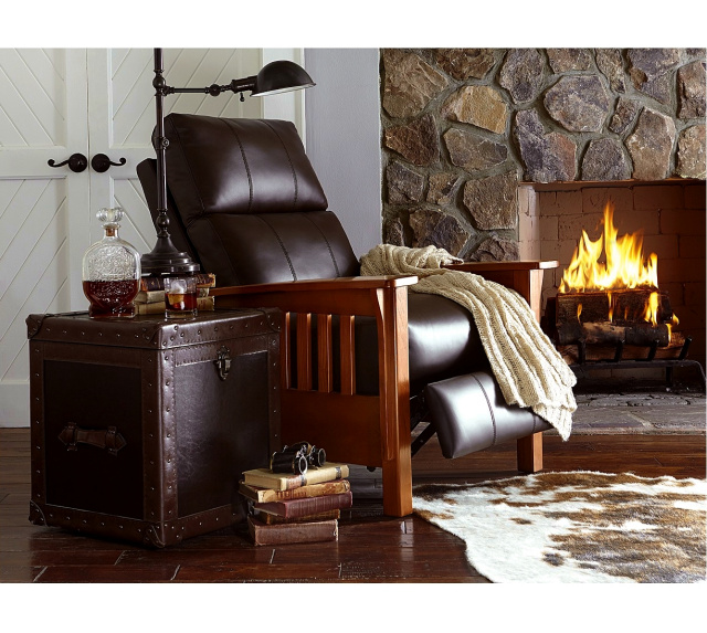 Mission Leather Morris Recliner Chair