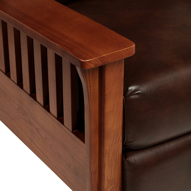 Mission Leather Morris Recliner Chair