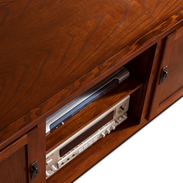 Oak Mission Shaker TV Console