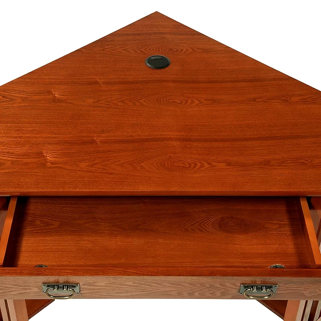 Oak Mission Craftsman Corner Desk